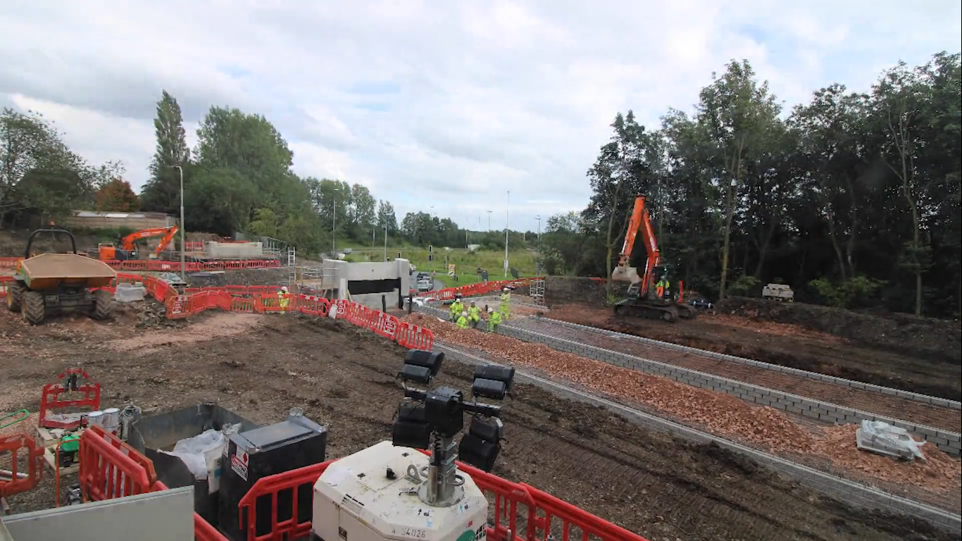 Orrell Footbridge Installation Time-lapse - Regenology