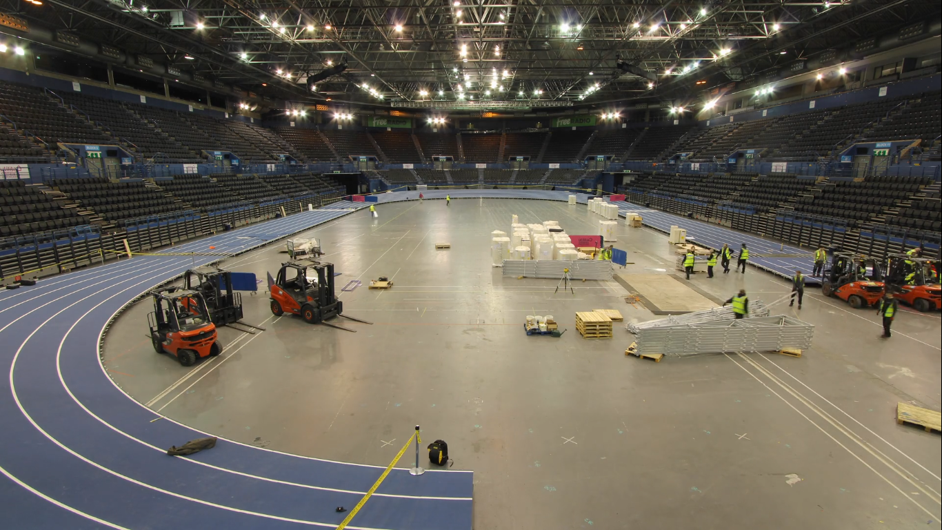 Building a new £1.7m running track at Utilita Arena Birmingham - Regenology